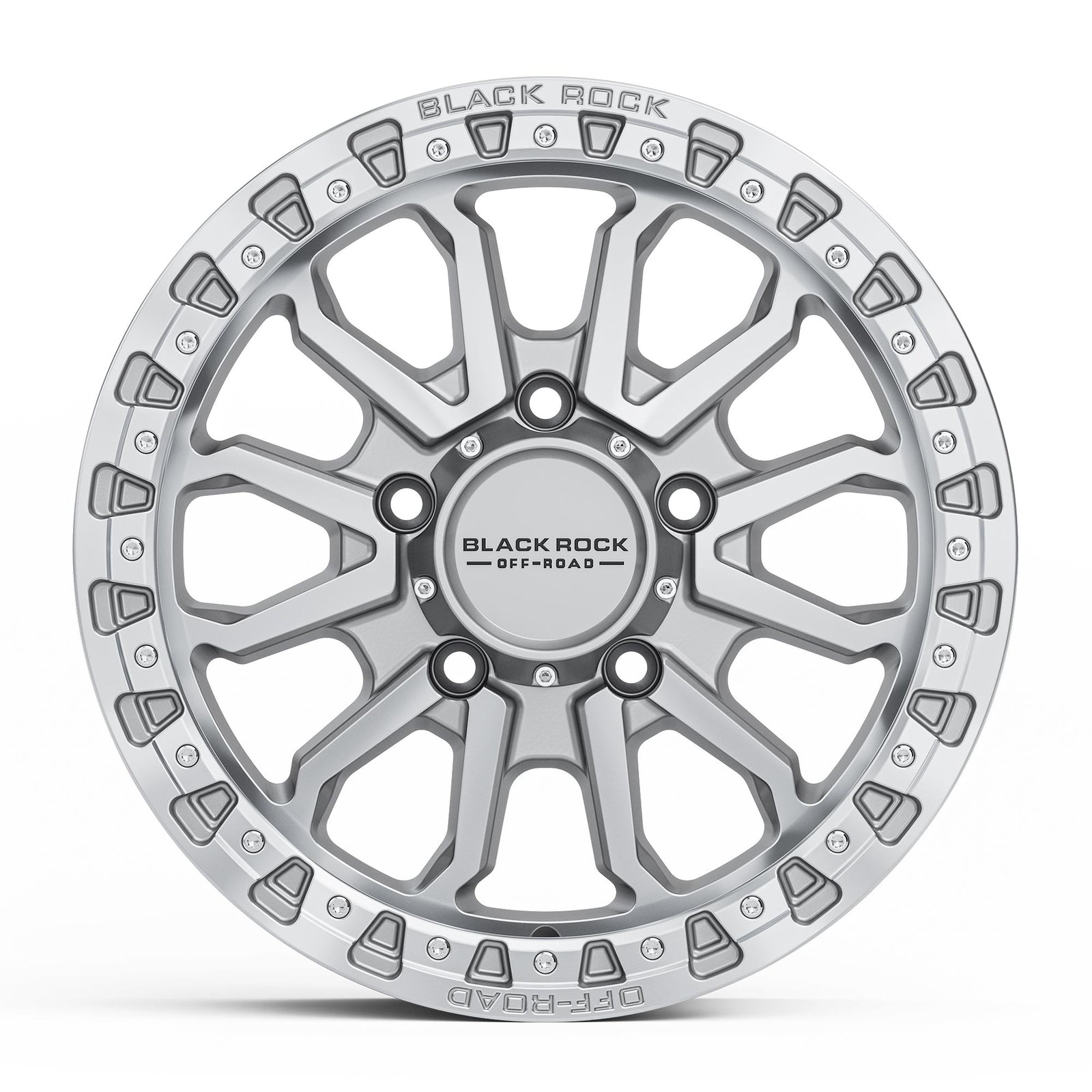 BLACK ROCK WHEELS Cobra 16x7" Alloy Wheel - Silver Machined (Jimny Mod ...